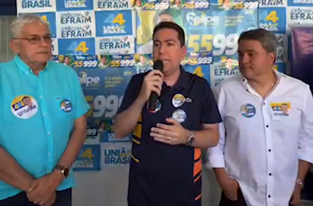 Felipe Leitão e Emerson ‘Mofi’ no foguete de Efraim Filho - Marcone ...